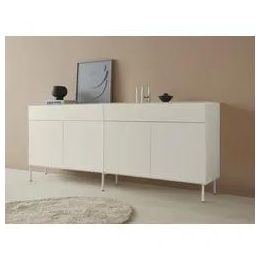 Sideboard LeGer Home by Lena Gercke "Essentials" Sideboards Gr. B/H/T: 224cm x 90cm x 42cm, 2 St., grau (warmgrau) Breite: 224cm, MDF lackiert, Push-to-open-Funktion