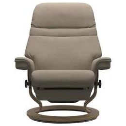 Relaxsessel stressless "Sunrise" Sessel Gr. ROHLEDER Stoff Q2 FARON, PowerTM Leg & Back-mit Akku-Classic Base Eiche, Relaxfunktion-Drehfunktion-Integrierte Fußstütze-PlusTMSystem, B/H/T: 79cm x 103cm x 78cm, beige (beige q2 faron) elektrisch verstellbar, optional 2-motorisch, Größe M & L