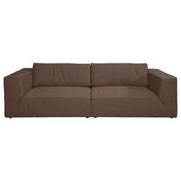 Big-Sofa Tom Tailor HOME "BIG CUBE STYLE" Sofas Gr. B/H/T: 270cm x 83cm x 122cm, Struktur fein TBO, braun (coconut brown tbo 12) mit bequemen Stegkissen, extra große Sitztiefe, Breite 270 cm