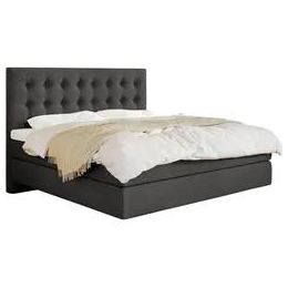 Boxspringbett Schlaraffia "Everton" Komplettbetten Gr. Webstoff FACE, Liegefläche B/L: 120cm x 200cm, H4, 7-Zonen-Tonnentaschen-Federkernmatratze, grau (anthracite) Boxspringbett inklusive BULTEX-Topper, Fuß in Schwebeoptik