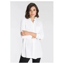 Longbluse OTTO products Gr. 34, weiß, Damen, Web, Obermaterial: 100% Viskose (LENZING ECOVERO), Blusen