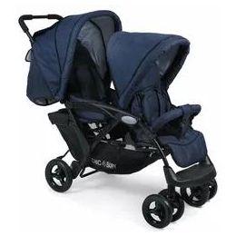 CHIC 4 BABY Geschwisterwagen CHIC4BABY "Duo, navy" blau (navy) Baby Kinderwagen mit feststellbaren Doppelschwenk-Vorderrädern