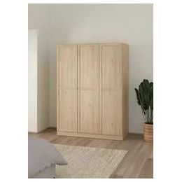 Kleiderschrank Home Affaire "Billund Aufbewahrung Kasten Schrank Stauraum", braun (jackson hickory), B:147cm H:200,1cm T:61,7cm, Spanplatte, Schränke, mit Rahmentüren, Einlegeböden, 1 Kleiderstange, B: 147 oder 195 cm