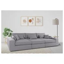 3-Sitzer RAUM.ID "Enid" Sofas Gr. B/H/T: 360cm x 75cm x 130cm, Struktur fein, grau (hellgrau) 3 Teile, bestehend aus Modulen, in vielen Bezügen, auch Breitcord