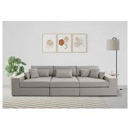 3-Sitzer RAUM.ID "Enid" Sofas Gr. B/H: 360cm x 75cm, Struktur (100% Polyester), beige 3 Teile, bestehend aus Modulen, in vielen Bezügen, auch Breitcord