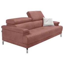 2,5-Sitzer Egoitaliano "Soul, Design und Sitzkomfort auf hohem Niveau, tolle Details", braun (chedar wood), B:200cm H:76cm T:106cm, Sofas, inkl. Kopfteilverstellung für noch mehr Komfort, Designfuß