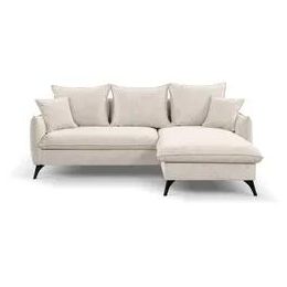 Ecksofa WERK2 "Modica L-Form" Sofas Gr. B/H/T: 230cm x 92cm x 160cm, Struktur fein, Recamiere rechts, Schlaffunktion und Bettkasten, beige (natur) Minimalistisches Ecksofa mit Schlaffunktion & Bettkasten