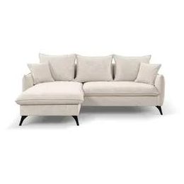 Ecksofa WERK2 "Modica L-Form" Sofas Gr. B/H/T: 230cm x 92cm x 160cm, Struktur fein, Recamiere links, Schlaffunktion und Bettkasten, beige (natur) Minimalistisches Ecksofa mit Schlaffunktion & Bettkasten