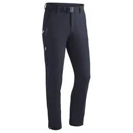 Funktionshose Maier Sports "Naturno slim" Gr. 24, Kurzgrößen, blau (dunkelblau) Herren Hosen Wanderhose, elastische Trekking-Hose, 4 Taschen, Slim Fit