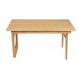 Schreibtisch WOODMAN "Bau" Tische Gr. B/H/T: 140cm x 75cm x 70cm, braun (eiche + eiche eiche) besonderes Design, Breite 140 cm