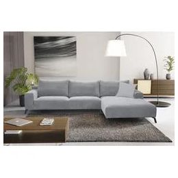 Ecksofa WERK2 "Faro L-Form" Sofas Gr. B/H/T: 315cm x 67cm x 188cm, Cord, Recamiere rechts, grau XXL Design Ecksofa mit hohem Komfort in trendigem Cord & Samtvelours