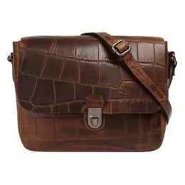 Umhängetasche Bugatti "NEVIO" Gr. B/H/T: 26cm x 21cm x 6cm onesize, braun (cognac) Damen Taschen echt Leder