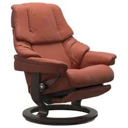 Relaxsessel stressless "Reno" Sessel Gr. Leder PALOMA, PowerTM Leg & Back-Classic Base Wenge-M, B/H/T: 79cm x 98cm x 78cm, rot (henna paloma) elektrisch verstellbar, optional 2-motorisch, Größe M & L