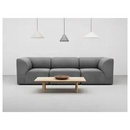 3-Sitzer LeGer Home by Lena Gercke "Floria" Sofas Gr. B/H/T: 279cm x 77cm x 93cm, Webstoff, grau (gray) modulares Sofa, in trendigen Farben, mit Komfortschaum-Polsterung