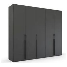 Drehtürenschrank Rauch "Skat Pure" Schränke Gr. B/H/T: 251cm x 235cm x 63cm, 5 St., grau (graphit) mit eleganten Griffstangen und praktischer Innenausstattung