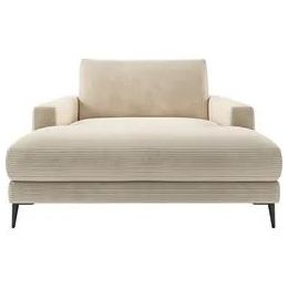 Chaiselongue Inosign "Downtown Loungemöbel zum Relaxen, B/T/H: 132/170/84 cm" Sofas Gr. B/H/T: 132cm x 84cm x 170cm, Cord, beige (natur) auch in Bouclé, Cord und Easy care - leicht mir Wasser zu reinigen