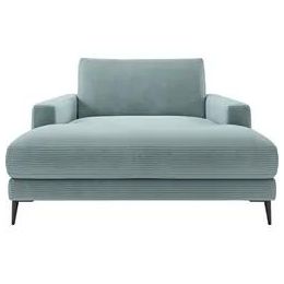 Chaiselongue Inosign "Downtown Loungemöbel zum Relaxen, B/T/H: 132/170/84 cm" Sofas Gr. B/H/T: 132cm x 84cm x 170cm, Cord, blau (hellblau) auch in Bouclé, Cord und Easy care - leicht mir Wasser zu reinigen