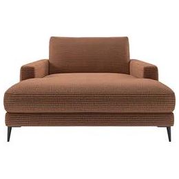 Chaiselongue Inosign "Downtown Loungemöbel zum Relaxen, B/T/H: 132/170/84 cm" Sofas Gr. B/H/T: 132cm x 84cm x 170cm, Chenille, braun (rost) auch in Bouclé, Cord und Easy care - leicht mir Wasser zu reinigen