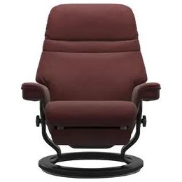 Relaxsessel stressless "Sunrise" Sessel Gr. Leder PALOMA, PowerTM Leg & Back-ohne Akku-Classic Base Schwarz, Relaxfunktion-Drehfunktion-Integrierte Fußstütze-PlusTMSystem, B/H/T: 79cm x 103cm x 78cm, rot (cherry paloma) elektrisch verstellbar, optional 2-motorisch, Größe M & L