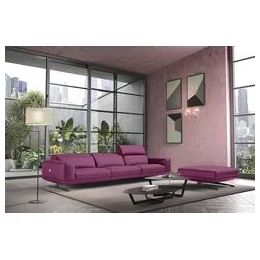 3-Sitzer Egoitaliano "Gloria, super bequem, hochwertige Verarbeitung, edles Design, Megasofa" Sofas Gr. B/H/T: 327cm x 96cm x 109cm, Luxus-Microfaser BLUSH, pink (fuchsia) beidseitig verstellbare Rückenelemente, mit Designmetallfüßen