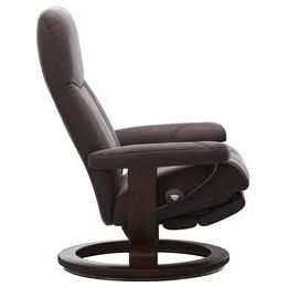 Relaxsessel stressless "Consul" Sessel Gr. Leder PALOMA, PowerTM Leg & Back-Classic Base Braun-M, Relaxfunktion-Drehfunktion-Integrierte Fußstütze-PlusTMSystem, B/H/T: 76cm x 100cm x 74cm, rot (bordeaux) elektrisch verstellbar, optional 2-motorisch, Größe M & L