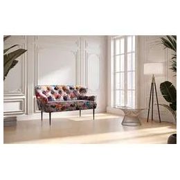 2-Sitzer Places of Style "Amber", rosa (rose, rot), B:153cm H:97cm T:87cm, 100% Polyester, Sofas, mit Knopfheftung,in verschieden Stoffarten