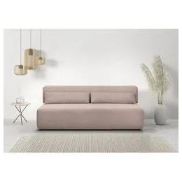 Schlafsofa Inosign "Donka Dauerschläfer-geeignet, belastbar bis 270 kg incl. Bettkasten" Sofas Gr. B/T: 200 cm x 108 cm, Cord, ohne Armlehnen, rosa (rosé) ohne Armlehnen, Breite 200 cm, auch in Cord, Tonnentaschen-Federkern