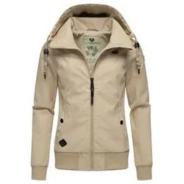 Outdoorjacke Ragwear "Jotty" Gr. XXL (44), beige (sand) Damen Jacken stylische Übergangsjacke mit abnehmbarer Kapuze