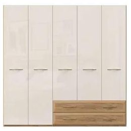 Kleiderschrank Home Affaire "Gala", beige (beige, pacific walnut), B:227cm H:224cm T:56cm, Spanplatte, MDF, Schränke, UV lackiert, kratzfest, hochglänzend, Soft-Close Funktion