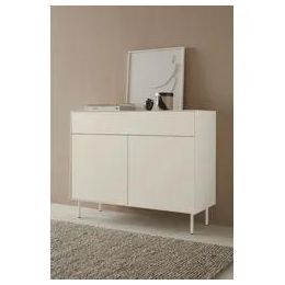 Sideboard LeGer Home by Lena Gercke "Essentials" Sideboards Gr. B/H/T: 112cm x 90cm x 42cm,, grau (warmgrau) Breite: 112cm, MDF lackiert, Push-to-open-Funktion