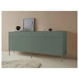 Sideboard LeGer Home by Lena Gercke "Essentials" Sideboards Gr. B/H/T: 224cm x 90cm x 42cm, 2 St., grün (moosgrün) Breite: 224cm, MDF lackiert, Push-to-open-Funktion