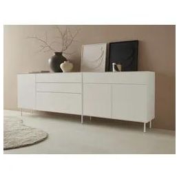 Sideboard LeGer Home by Lena Gercke "Essentials" Sideboards Gr. B/H/T: 279cm x 90cm x 42cm, 4 St., weiß (warmweiß) Breite: 279cm, MDF lackiert, Push-to-open-Funktion