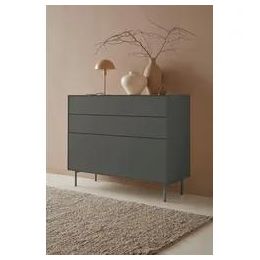 Sideboard LeGer Home by Lena Gercke "Essentials" Sideboards Gr. B/H/T: 112cm x 90cm x 42cm, 3 St., grau (anthrazit) Breite: 112cm, MDF lackiert, Push-to-open-Funktion