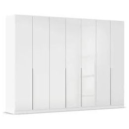 Drehtürenschrank Rauch "Kleiderschrank Kleiderschränke Schrank Garderobe AGORDO mit Glasfront" Schränke Gr. B/H/T: 315cm x 229cm x 54cm, 7 St., weiß (alpinweiß) durchdachte Innenausstattung, in 6 Breiten und 2 Höhen MADE IN GERMANY