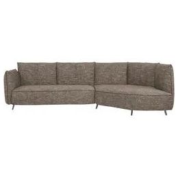 Loungesofa DESIGNWERK "Faber, Megasofa mit Designanspruch und tollem Sitzkomfort" Sofas Gr. B/H/T: 330cm x 95cm x 171cm, Feines Flachgewebe in Leinenoptik, wasserabweisend KEY WEST, Recamiere rechts, beige (liver) Lounge-Sofa Loungesofa mit Rückenteil-und-Armteilverstellung, L-Form