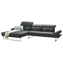 Ecksofa 3C Candy "Mallow L-Form" Sofas Gr. B/H/T: 318cm x 83cm x 220cm, Luxus-Microfaser, Recamiere links, schwarz Verstellbare Armlehne und Kopfteil, manuelle Sitztiefenverstellung