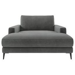 Chaiselongue Inosign "Downtown Loungemöbel zum Relaxen, B/T/H: 132/170/84 cm" Sofas Gr. B/H/T: 132cm x 84cm x 170cm, Flachgewebe, grau (steel) auch in Bouclé, Cord und Easy care - leicht mir Wasser zu reinigen