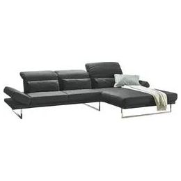 Ecksofa 3C Candy "Mallow L-Form" Sofas Gr. B/H/T: 318cm x 83cm x 220cm, Luxus-Microfaser, Recamiere rechts, schwarz Verstellbare Armlehne und Kopfteil, manuelle Sitztiefenverstellung