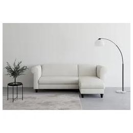 Ecksofa DOREL HOME "Felix II, L-Form, Schlafsofa 241cm (Liegefl. 108/195 cm)" Sofas Gr. B/H/T: 241cm x 83cm x 154cm, Cord, Ohne Knöpfe, beige (creme) verstellb. Rückenlehne, Recamiere wechselbar, Cord