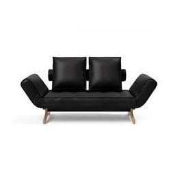 3-Sitzer INNOVATION LIVING TM "Ghia Schlafsofa" Sofas Gr. B/H/T: 178cm x 83cm x 93cm, Füsse: Massivholz, schwarz eine große Liegefläche mit geringer Stellfläche, beidseitig abklappbar