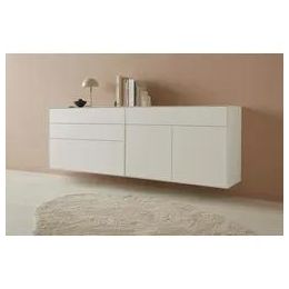 Sideboard LeGer Home by Lena Gercke "Essentials" Sideboards Gr. B/H/T: 224cm x 74cm x 42cm, 4 St., weiß (warmweiß) Breite: 224cm, MDF lackiert, Push-to-open-Funktion