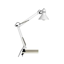 Brilliant Lampe Hobby Schreibtischklemmleuchte weiß 1x A60, E27, 40W, geeignet für Normallampen (nicht enthalten) Mit Druckschalter am Leuchtenkopf