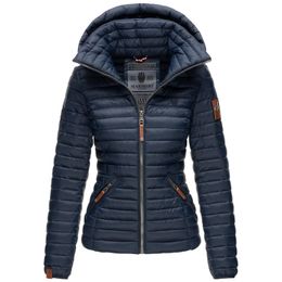 Marikoo Damen Stylische Steppjacke Übergangsjacke mit abnehmbarer Kapuze Löwenbaby