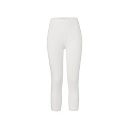 Tchibo 3/4-Leggings mit Spitzenborte - Weiss - Gr.: S