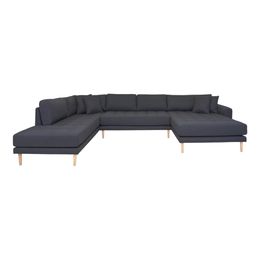 SONSTIGE Polsterecke LIDO (LBH 220x370x76 cm) LBH 220x370x76 cm grau Ecksofa Wohnlandschaft Eckcouch