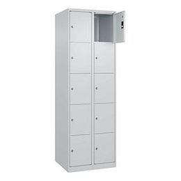 C+P CP Schließfachschrank Classic Plus lichtgrau 080000-205 S10008, 10 Schließfächer 60,0 x 50,0 x 185,0 cm