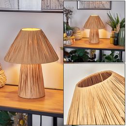 hofstein Pilzlampe Paiol Tischleuchte Beige, Naturfarben, 1-flammig