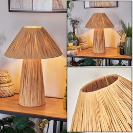 hofstein Pilzlampe Paiol Tischleuchte 32 cm Beige, Naturfarben, 1-flammig