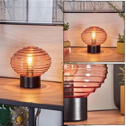 hofstein Gualtar Tischleuchte Glas 15,5 cm Schwarz, 1-flammig
