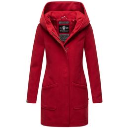 Marikoo Damen Hochwertiger Wintermantel Mantel Trenchcoat Mit Kapuze Maikoo